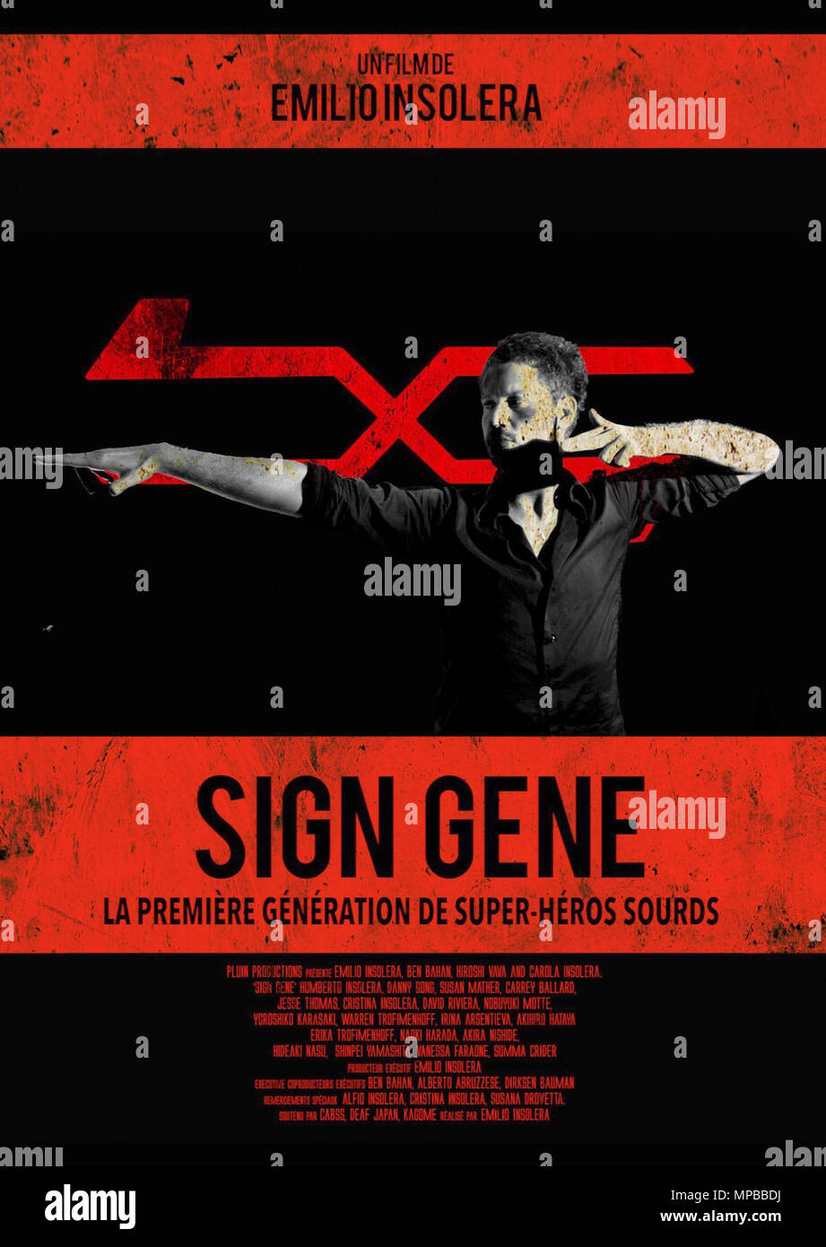 SIGN GENE, French poster, Emilio Insolera, 2017. © Pluin Production ...