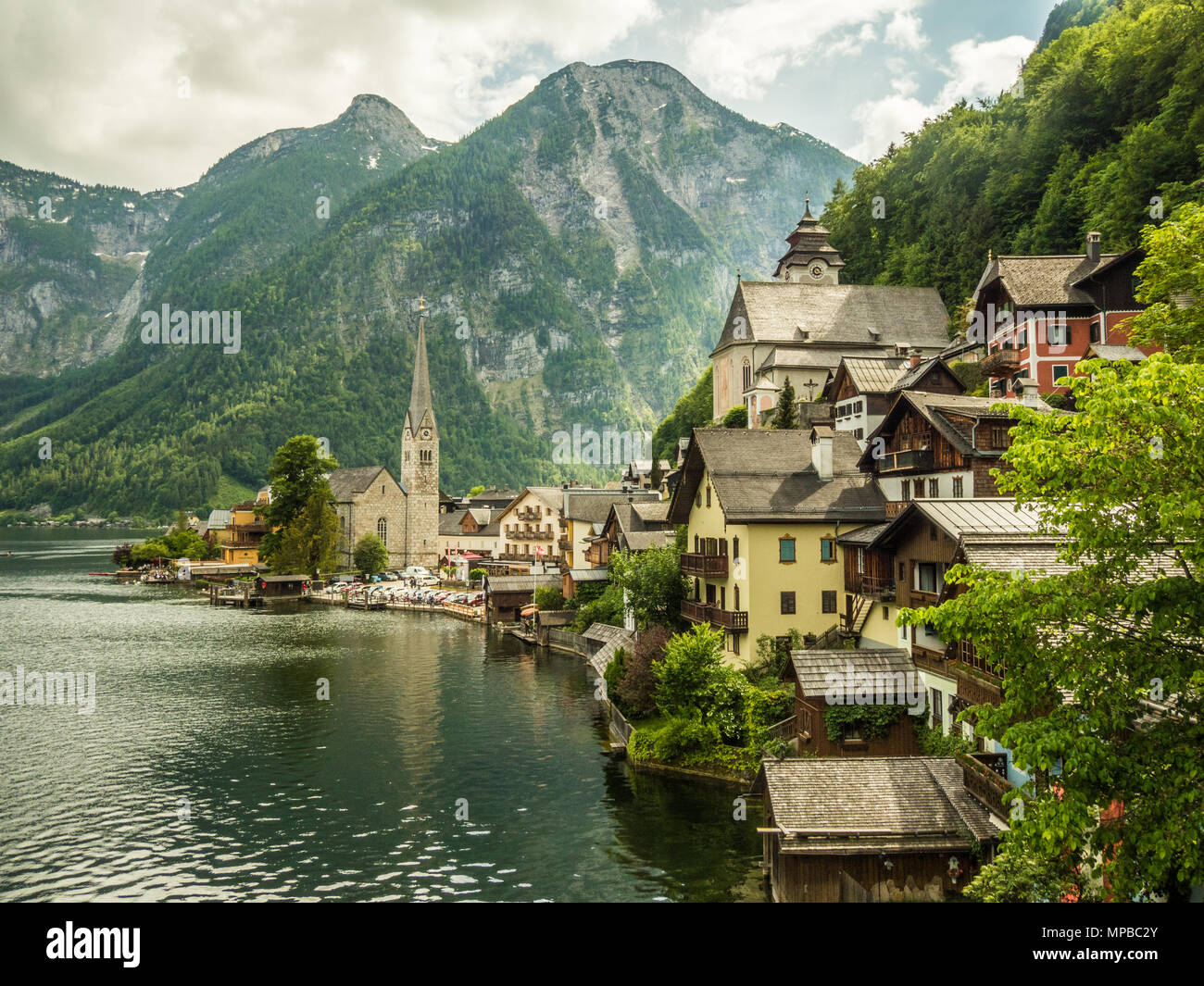 Hallstatt on Lake Halstatt, Austria Stock Photo - Alamy