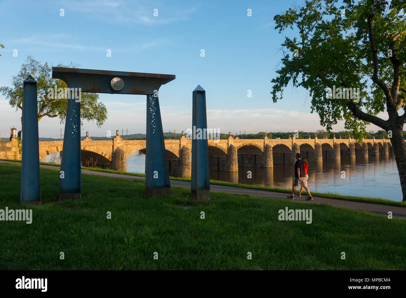 USA Pennsylvania PA Harrisburg State Capitol on the Susquehanna River ...