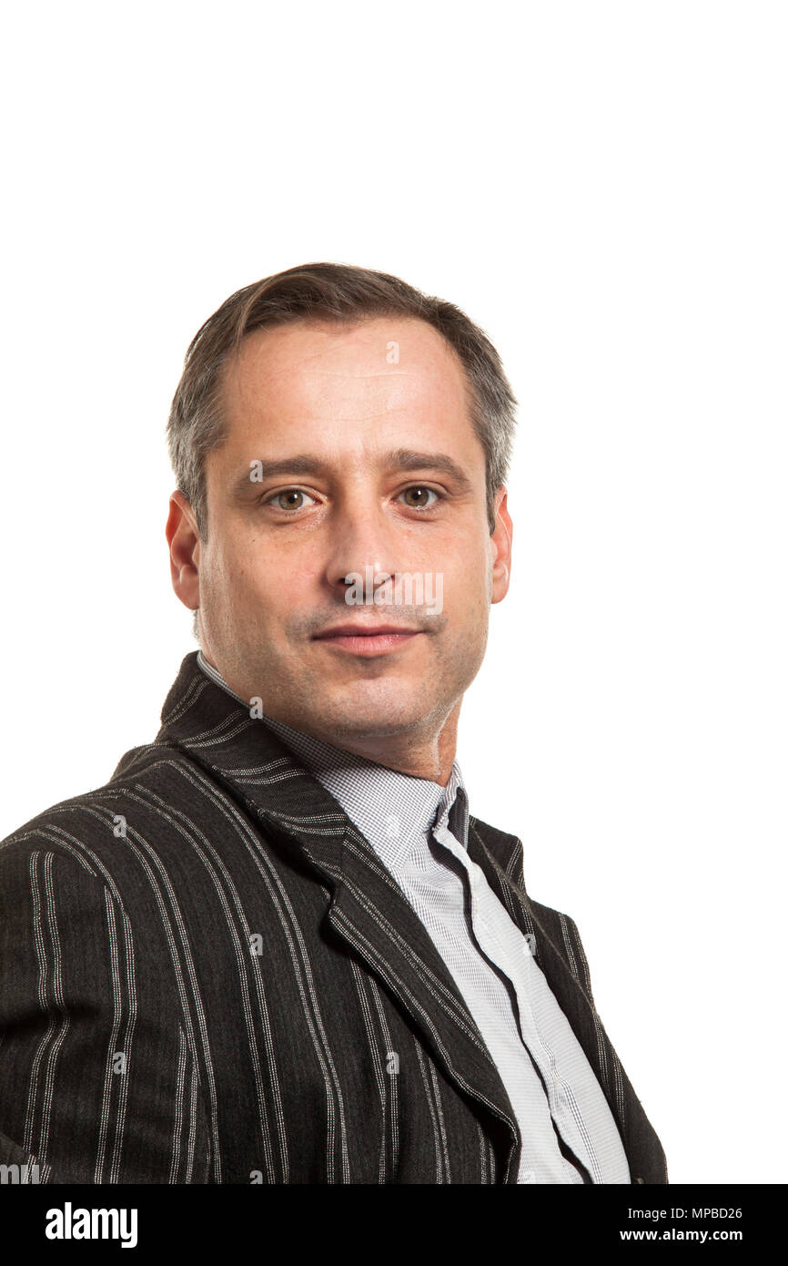 portrait of adult man, isolated on white background Stock Photo - Alamy