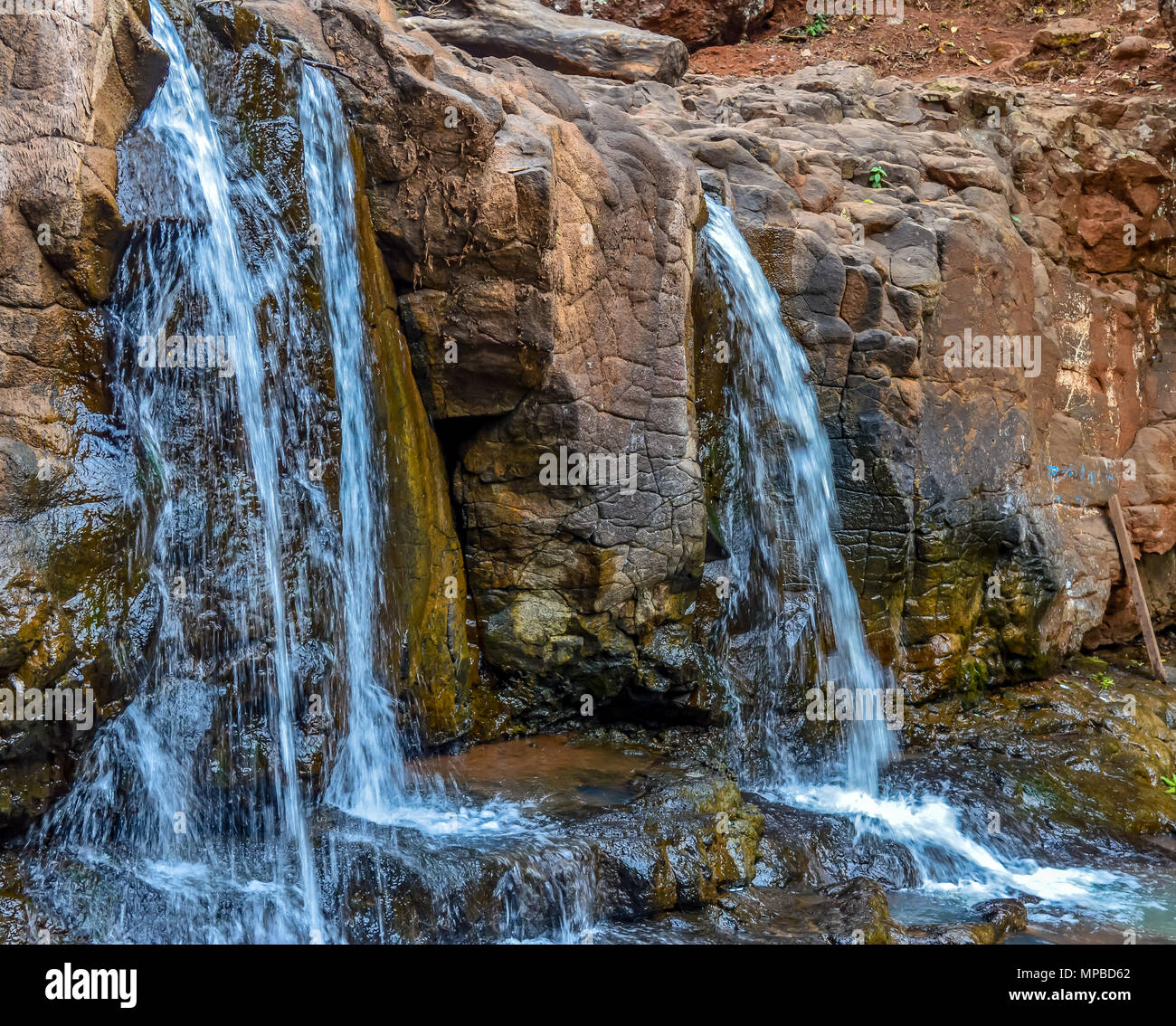 Waterfall Close Up Landscape The image taken at dusk, at dawn, at ...
