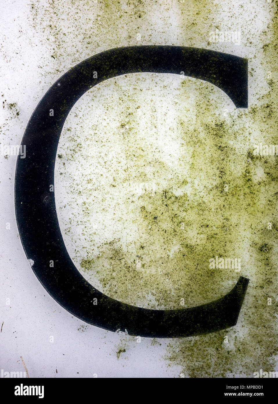 Written Wording in Distressed State Typography Found Letter C Stock ...