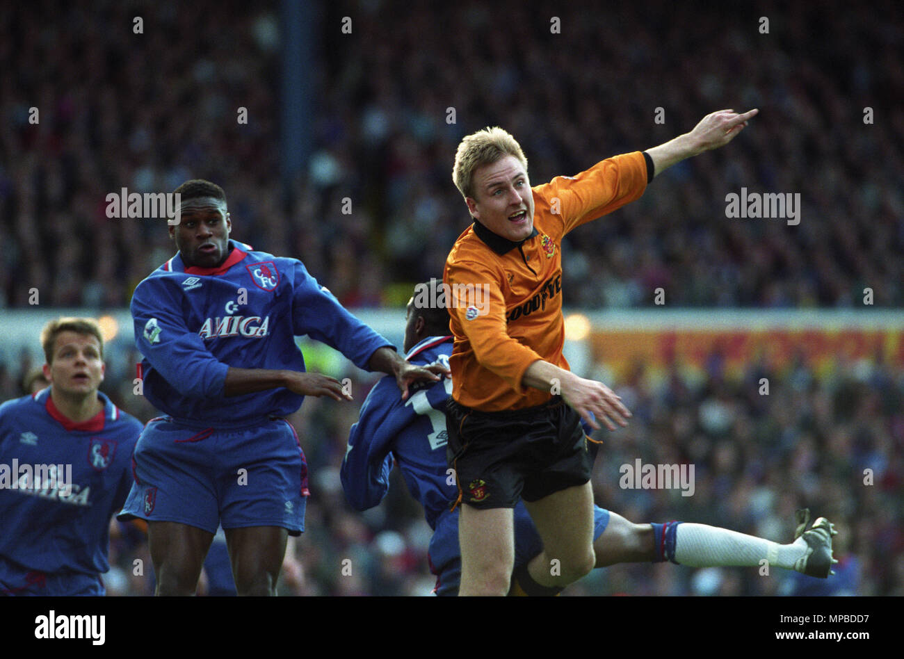 CHELSEA V WOLVES AT STAMFORD BRIDGE 13/3/94 FA CUP Footballer Mark ...