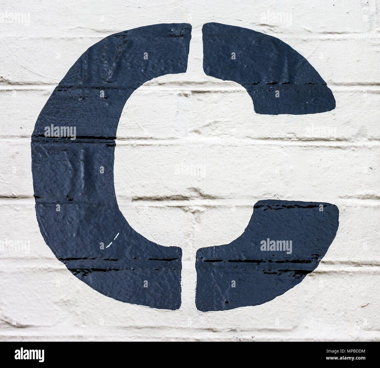 Written Wording in Distressed State Typography Found Letter C Stock ...