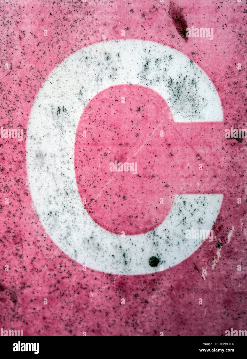 Written Wording in Distressed State Typography Found Letter C Stock ...