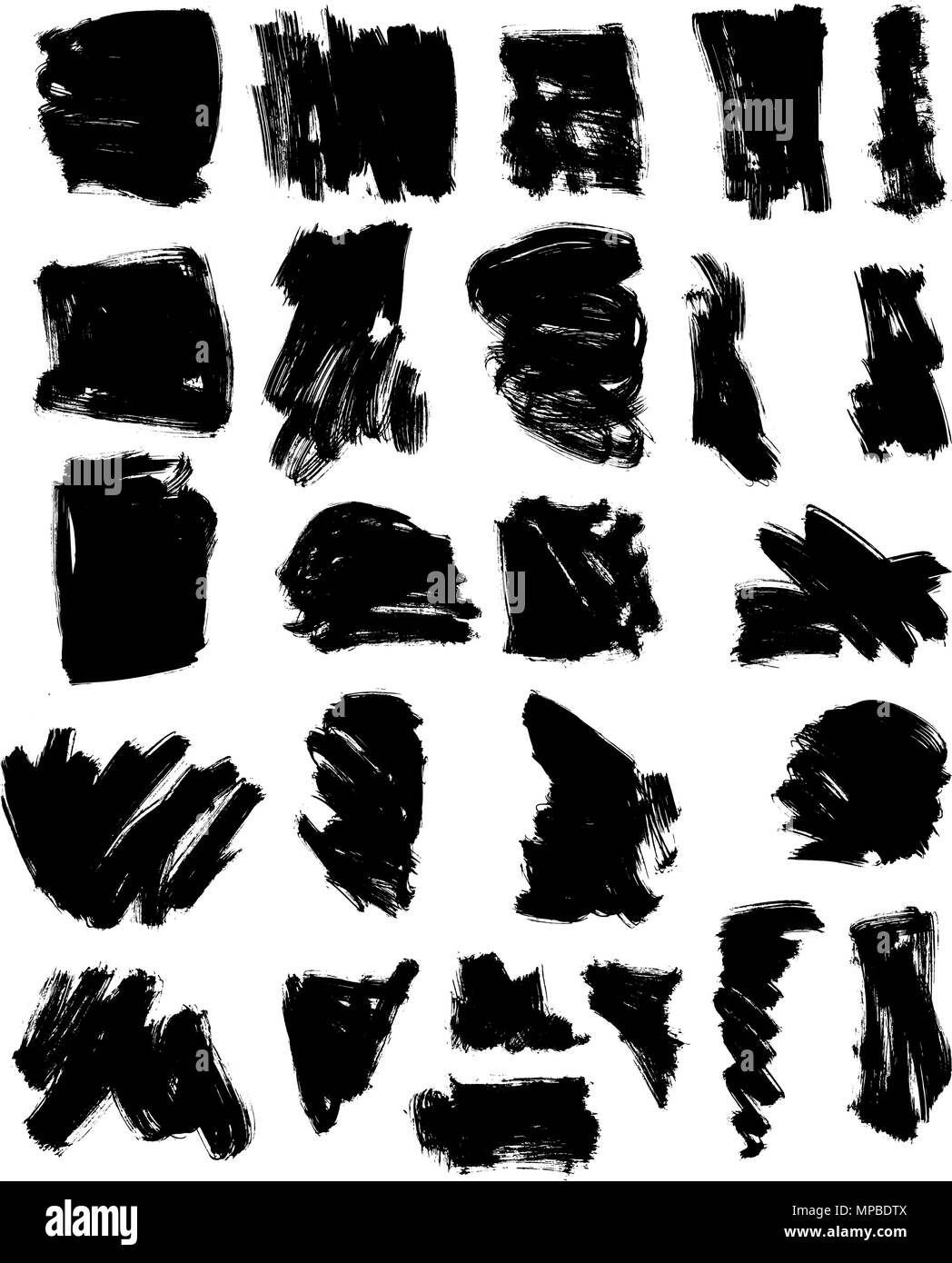 Vector brushed stains set Stock Vector Image & Art - Alamy