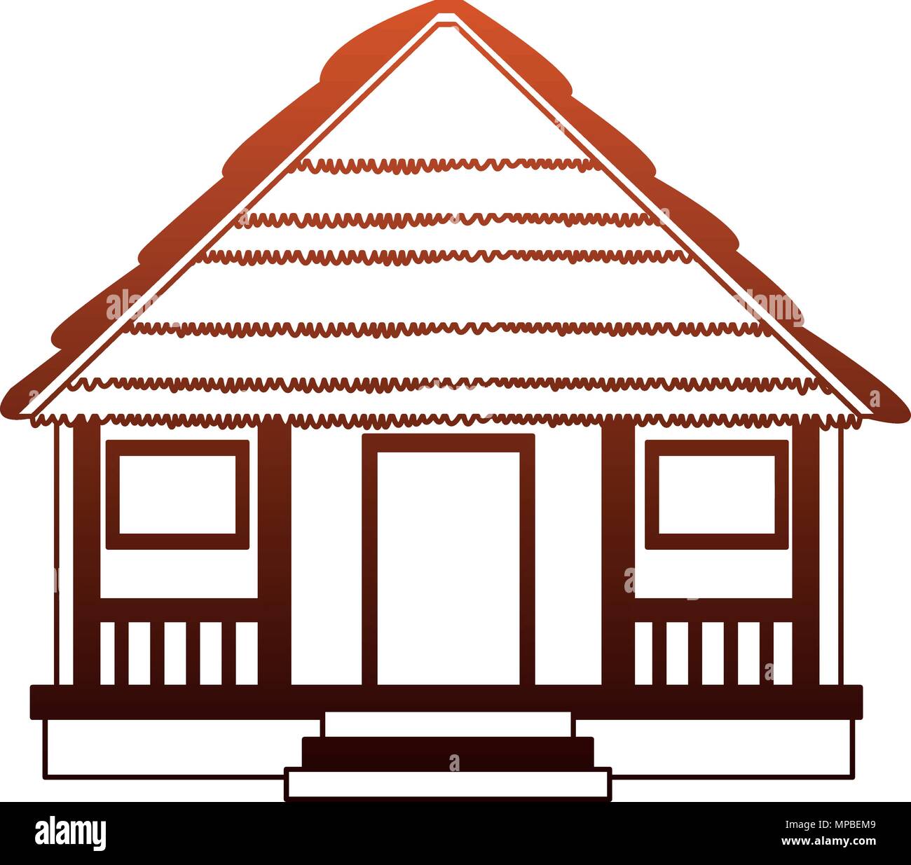 Red timber cottage Stock Vector Images - Alamy