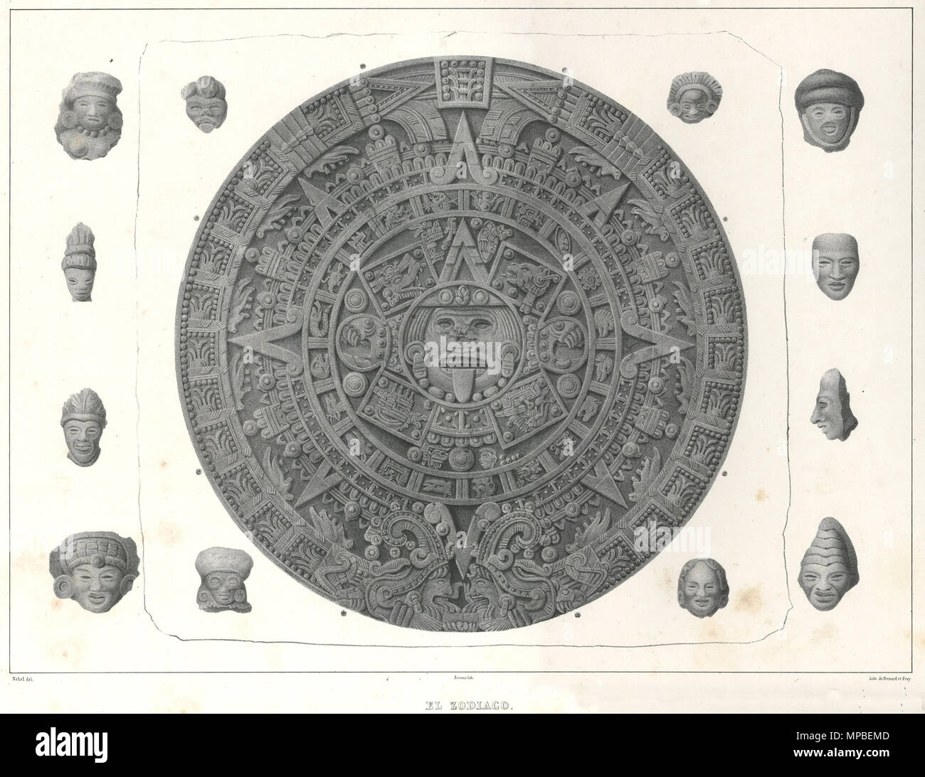 . English: El Zodiaco. Original size (neat lines): 41.7×30.8 cm ...