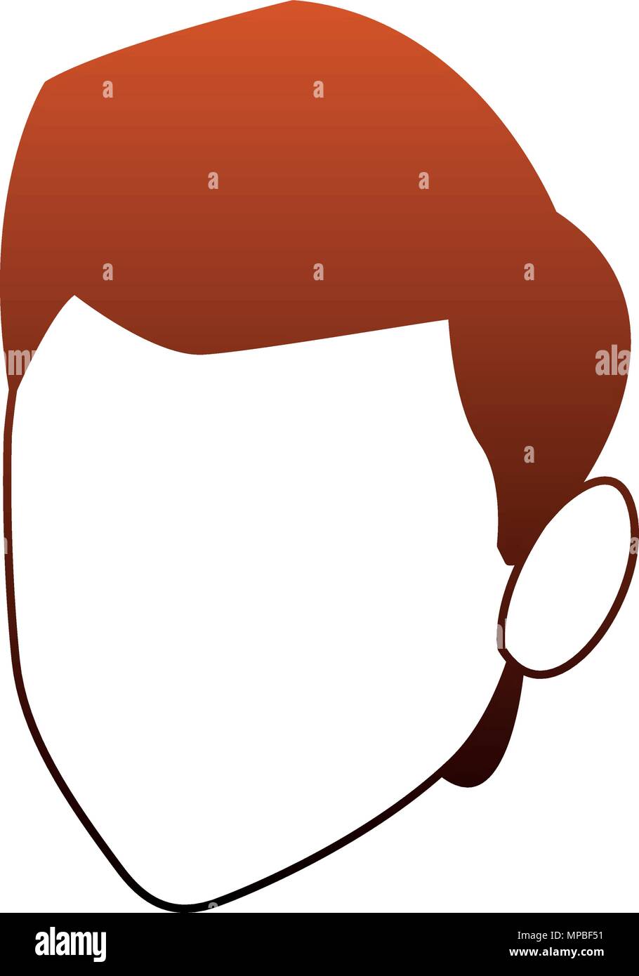 Man faceless cartoon red lines Stock Vector Image & Art - Alamy