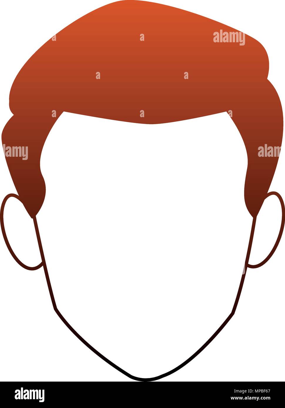 Man faceless cartoon red lines Stock Vector Image & Art - Alamy