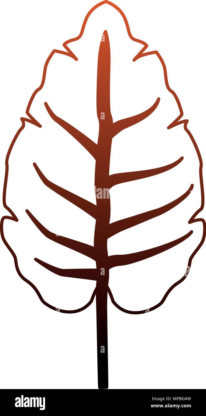 Leaf nature symbol red lines Stock Vector Image & Art - Alamy