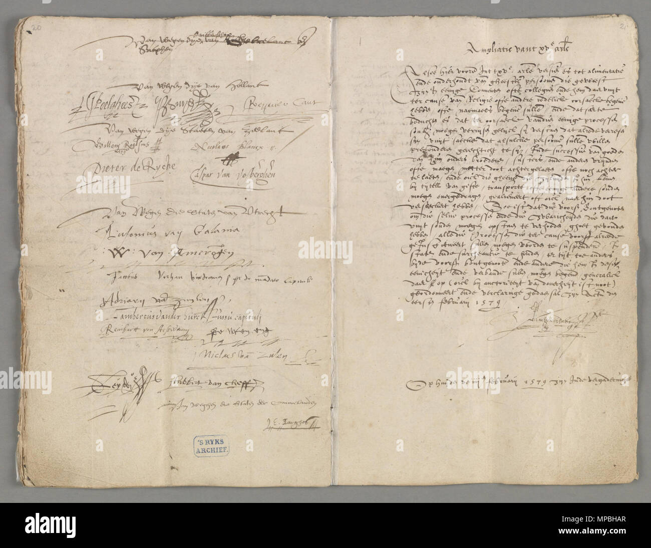 Last page of the Union of Utrecht . Last page of the Union of Utrecht ...