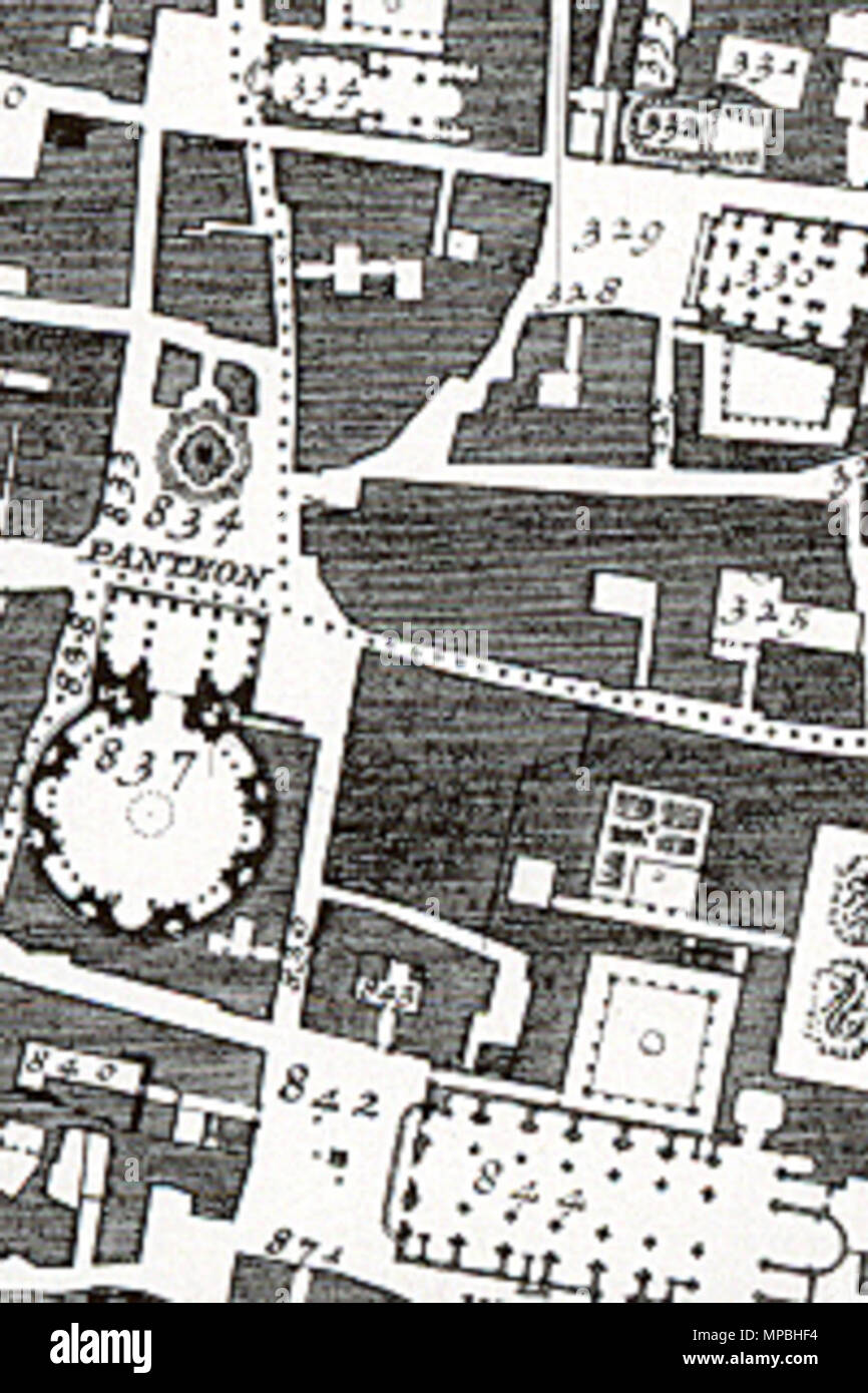. Español: Detalle del mapa Nolli (mapa de Roma por Giambattista Nolli ...