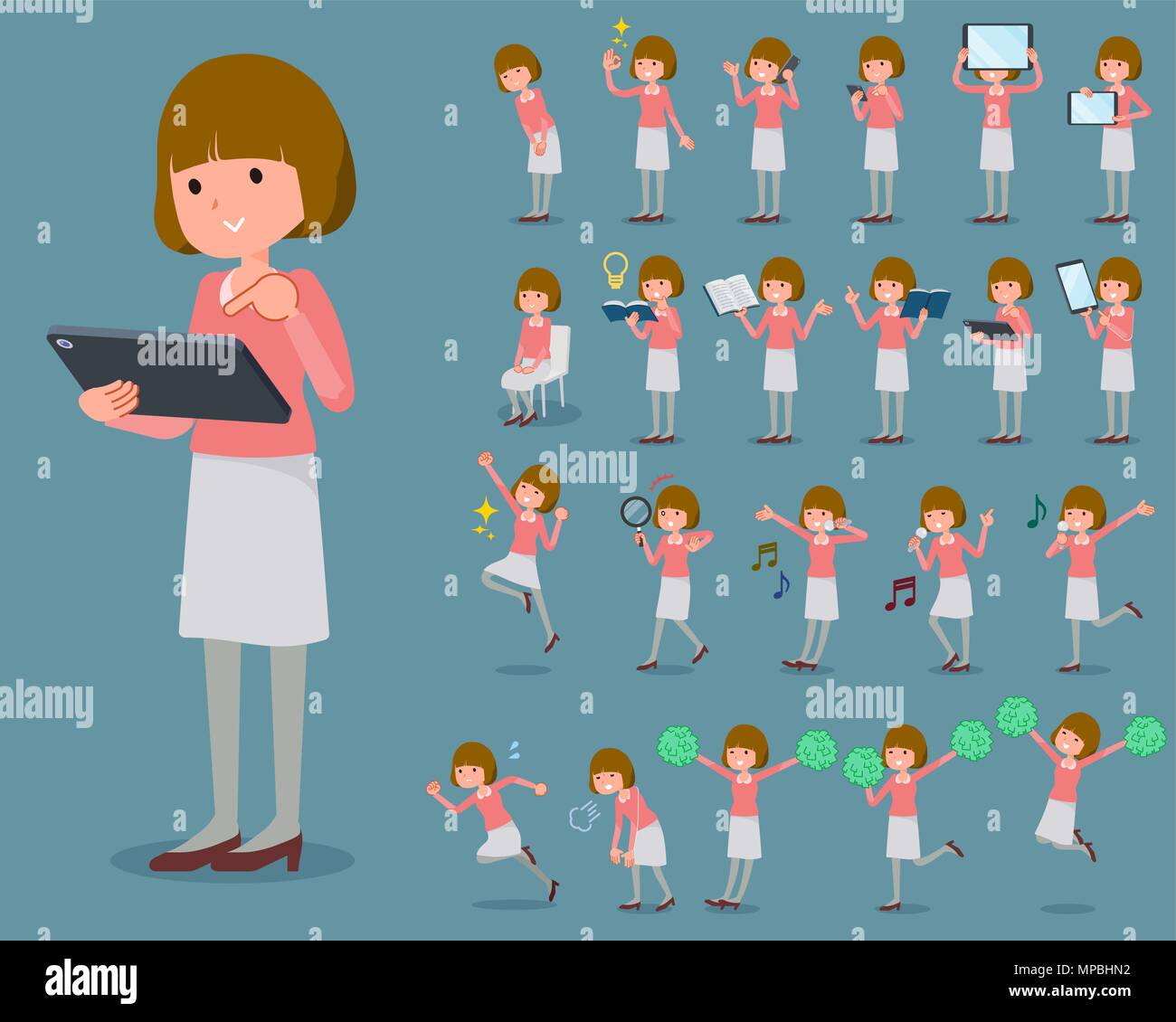 Young woman poses smile Stock Vector Images - Alamy