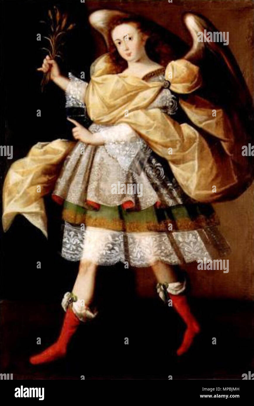 . English: Angel with wheat stalk by en:Master of Calamarca. Original ...