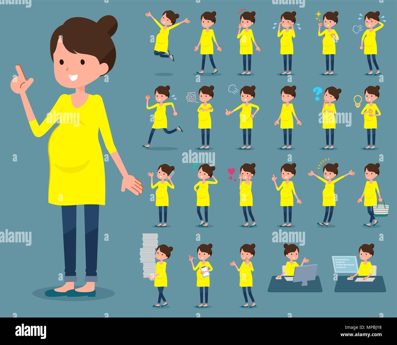 Laughing Pregnant Stock Vector Images Alamy