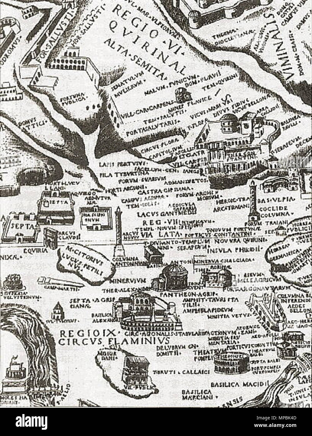 . English: Fragments of a 15th Century Plan of Ancient Rome by Pirro ...