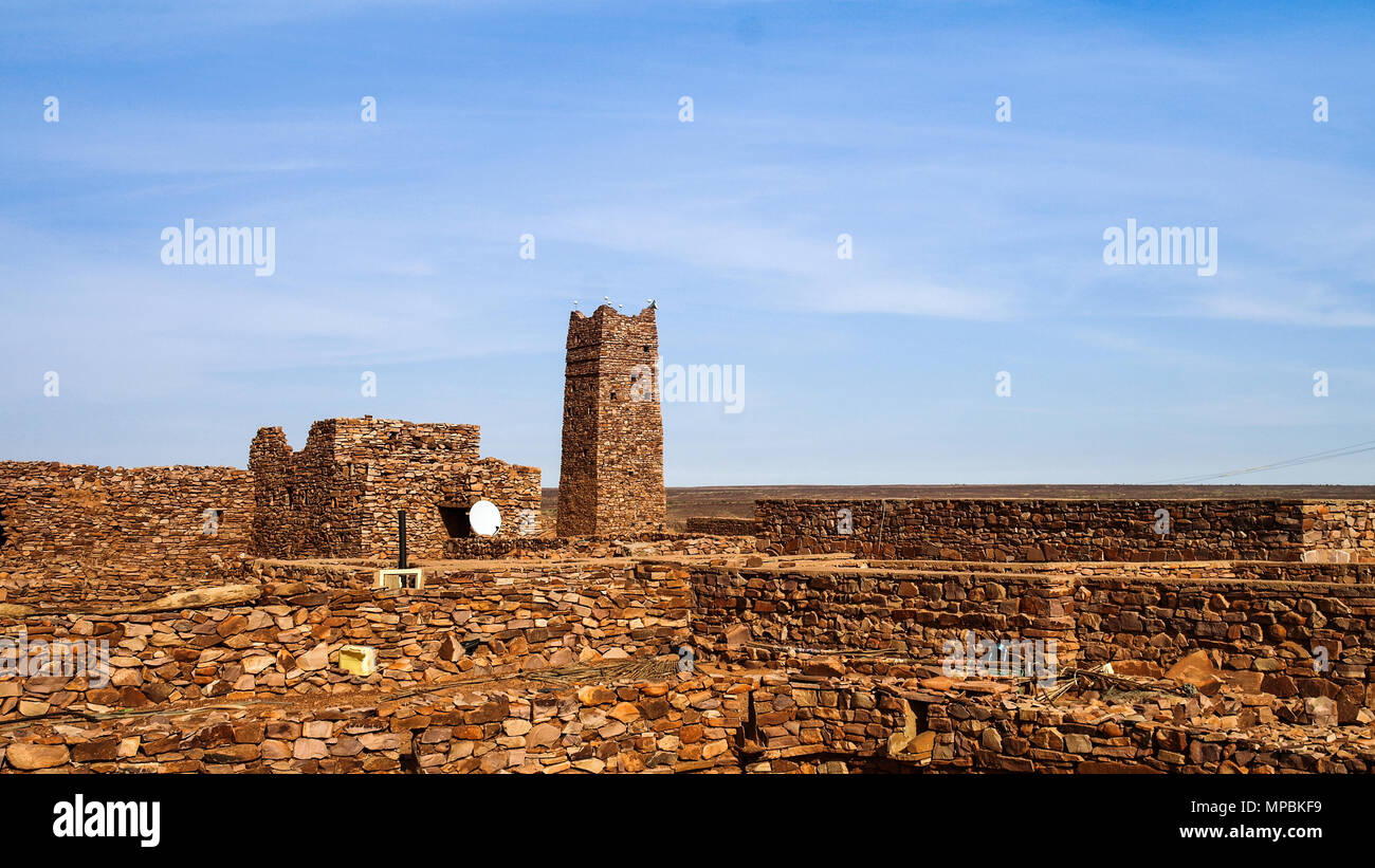 Ruins of Ouadane fortress in Sahara, Mauritania Stock Photo - Alamy