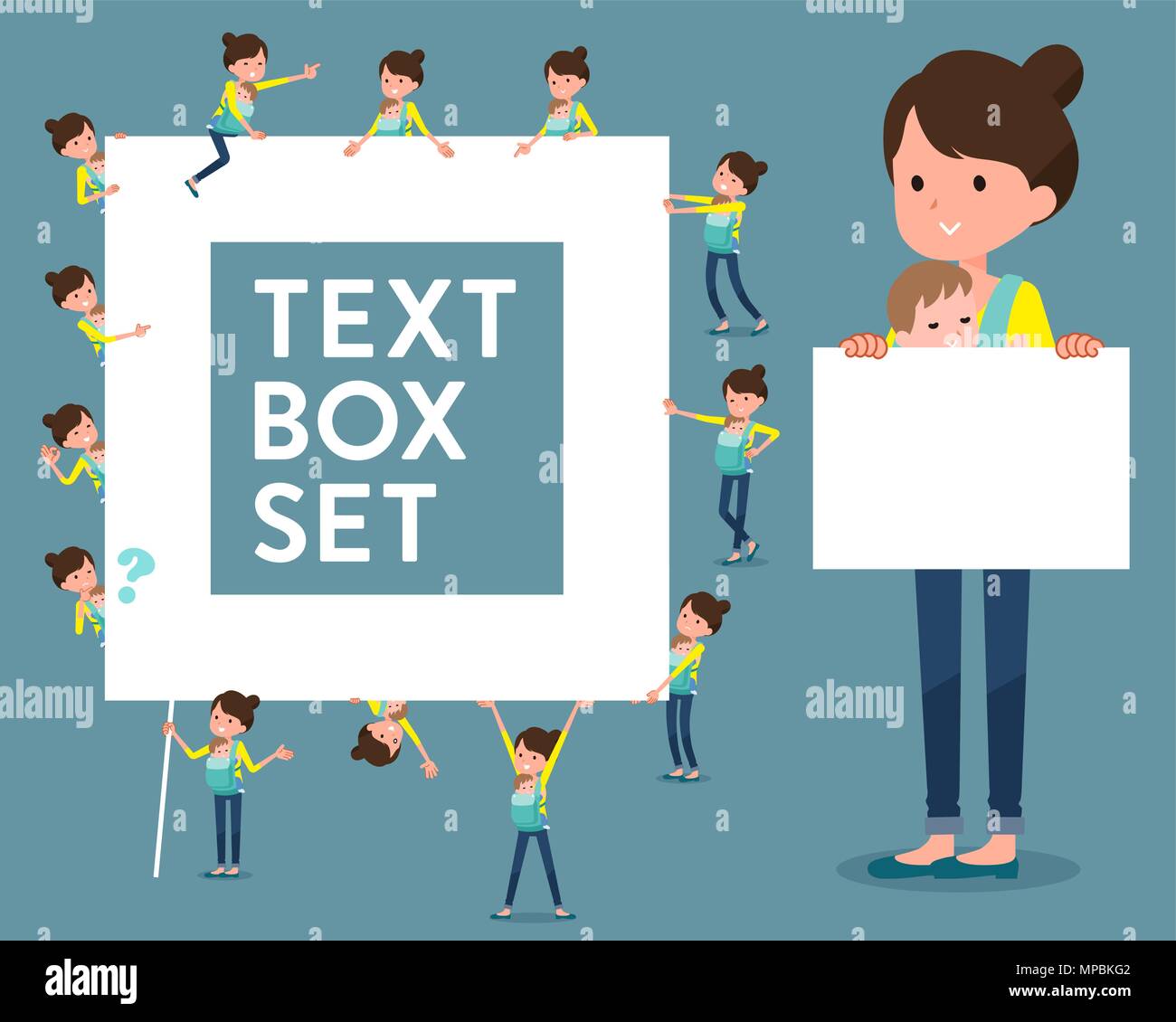 flat type Mother and baby text box Stock Vector Image & Art - Alamy