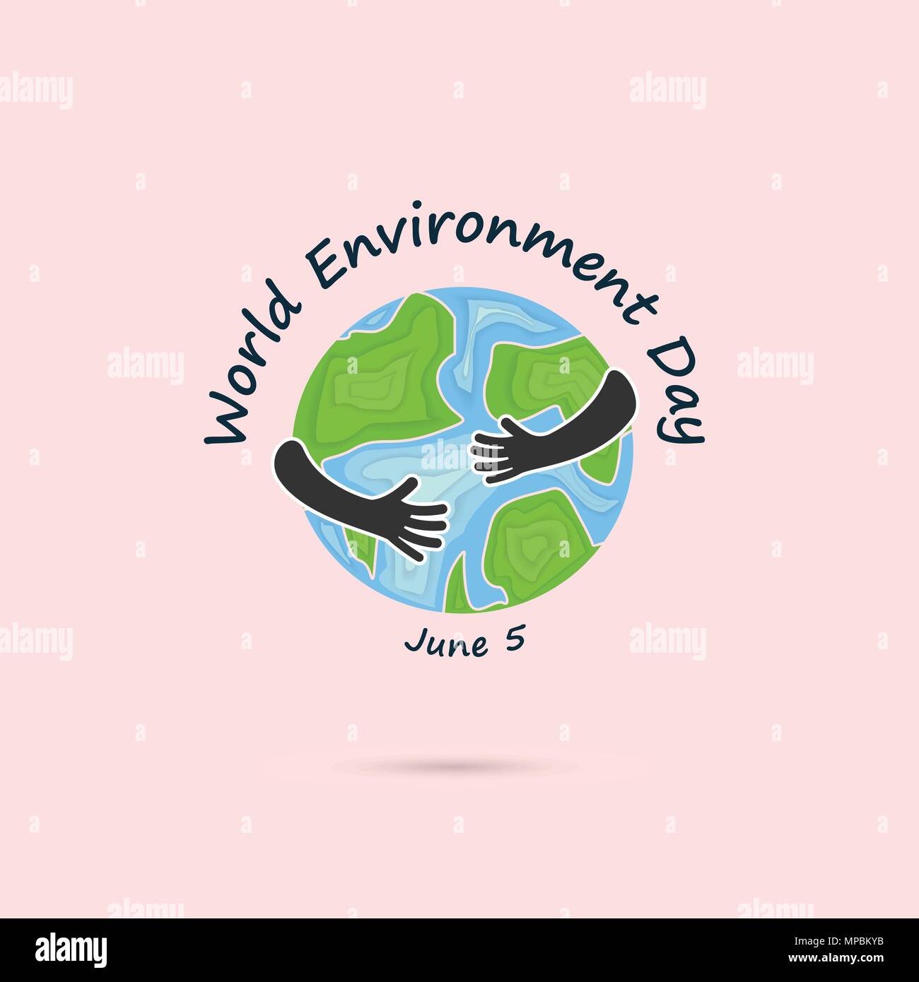World Environment day concept vector logo design template.June 5st ...