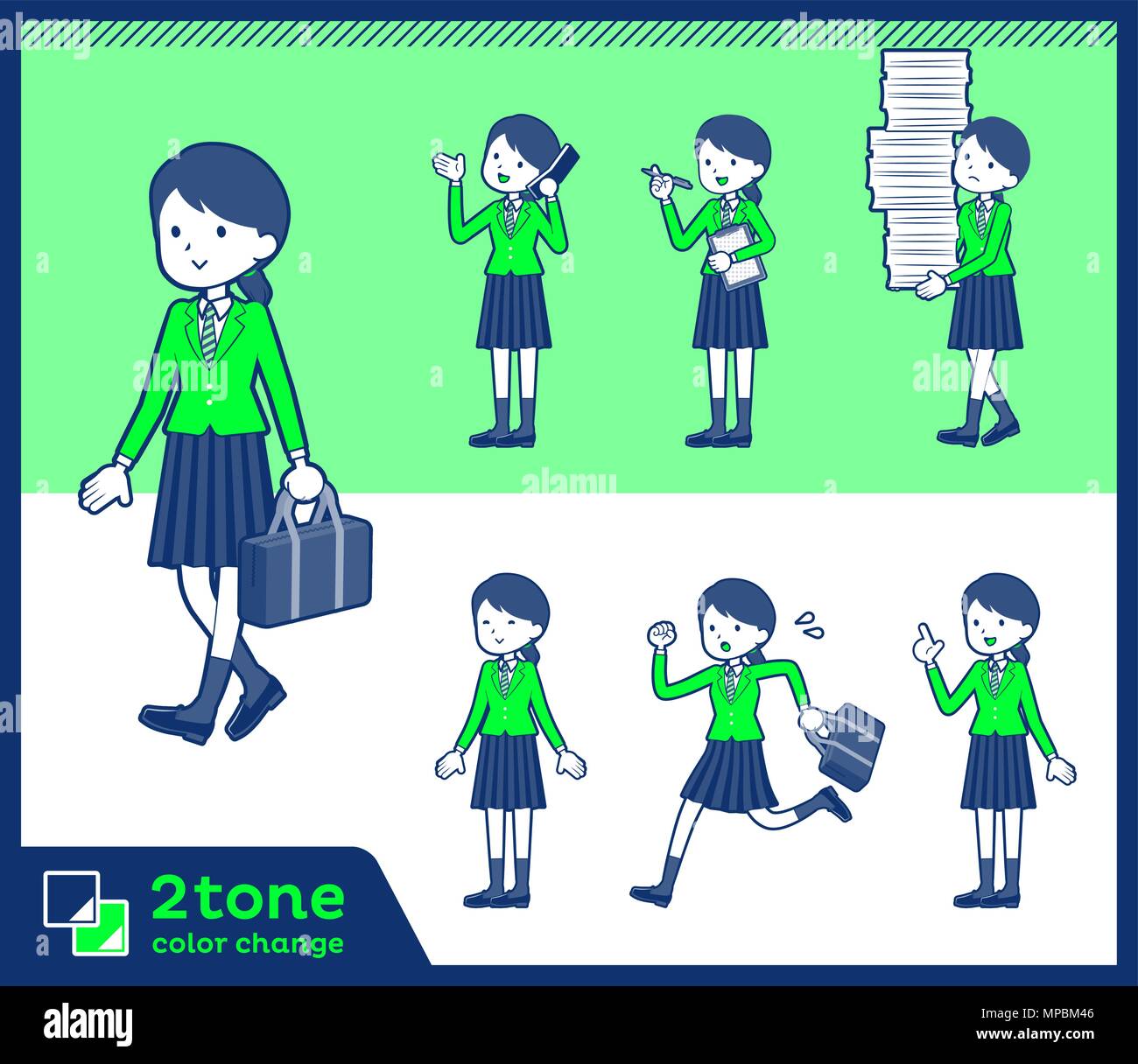 Students school uniforms walking Stock Vector Images - Alamy