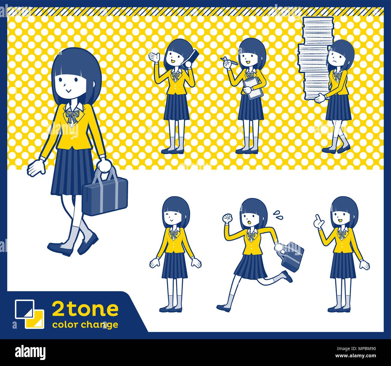 Blue blazer school Stock Vector Images - Alamy