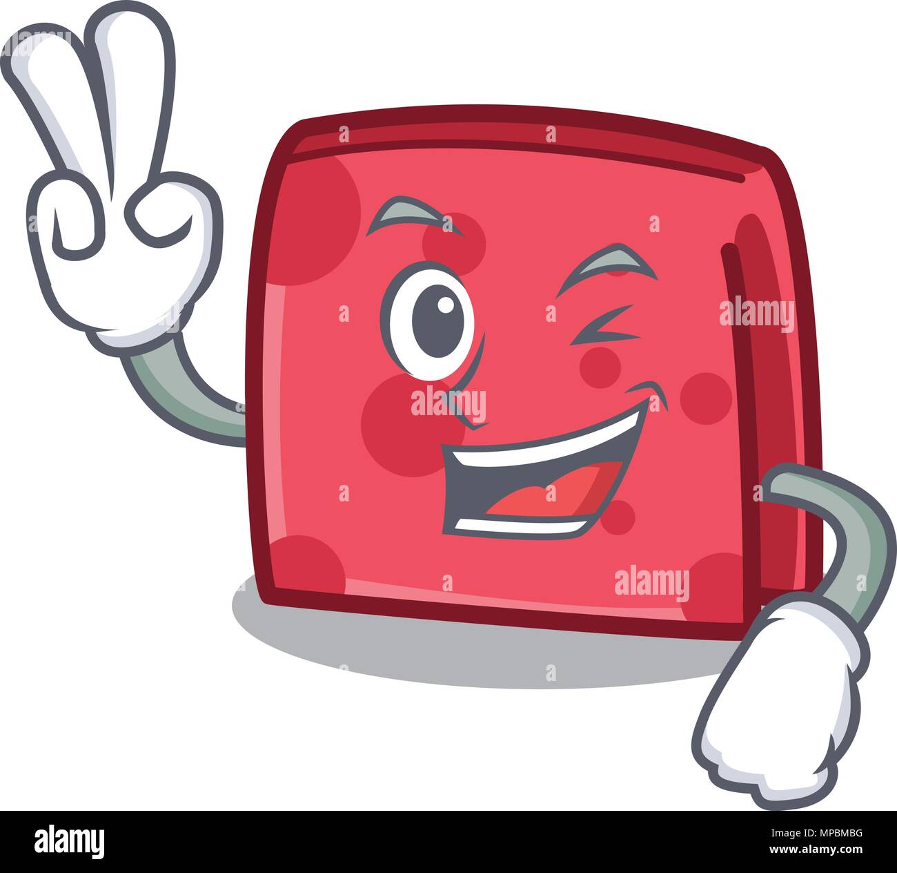 Two finger napkin character cartoon style vector illustration Stock ...