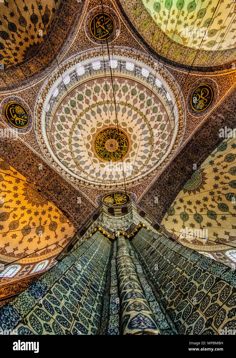 Ceiling of Blue Mosque in Istanbul, Turkey Stock Photo - Alamy