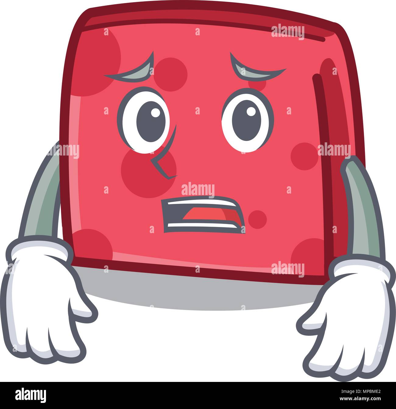 Afraid napkin character cartoon style vector illustration Stock Vector ...