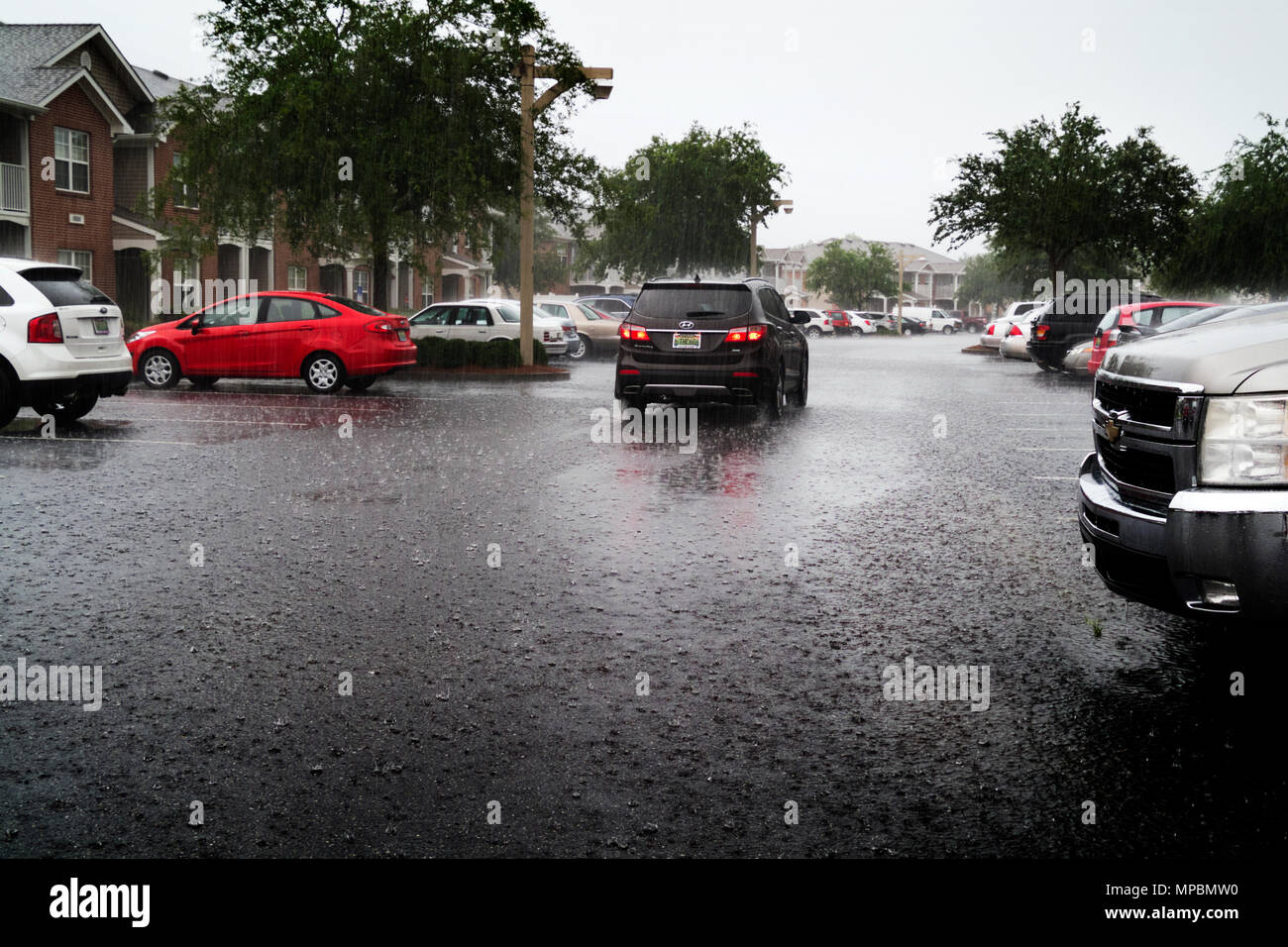 Spring deluge in Foley, Alabama, USA Stock Photo - Alamy