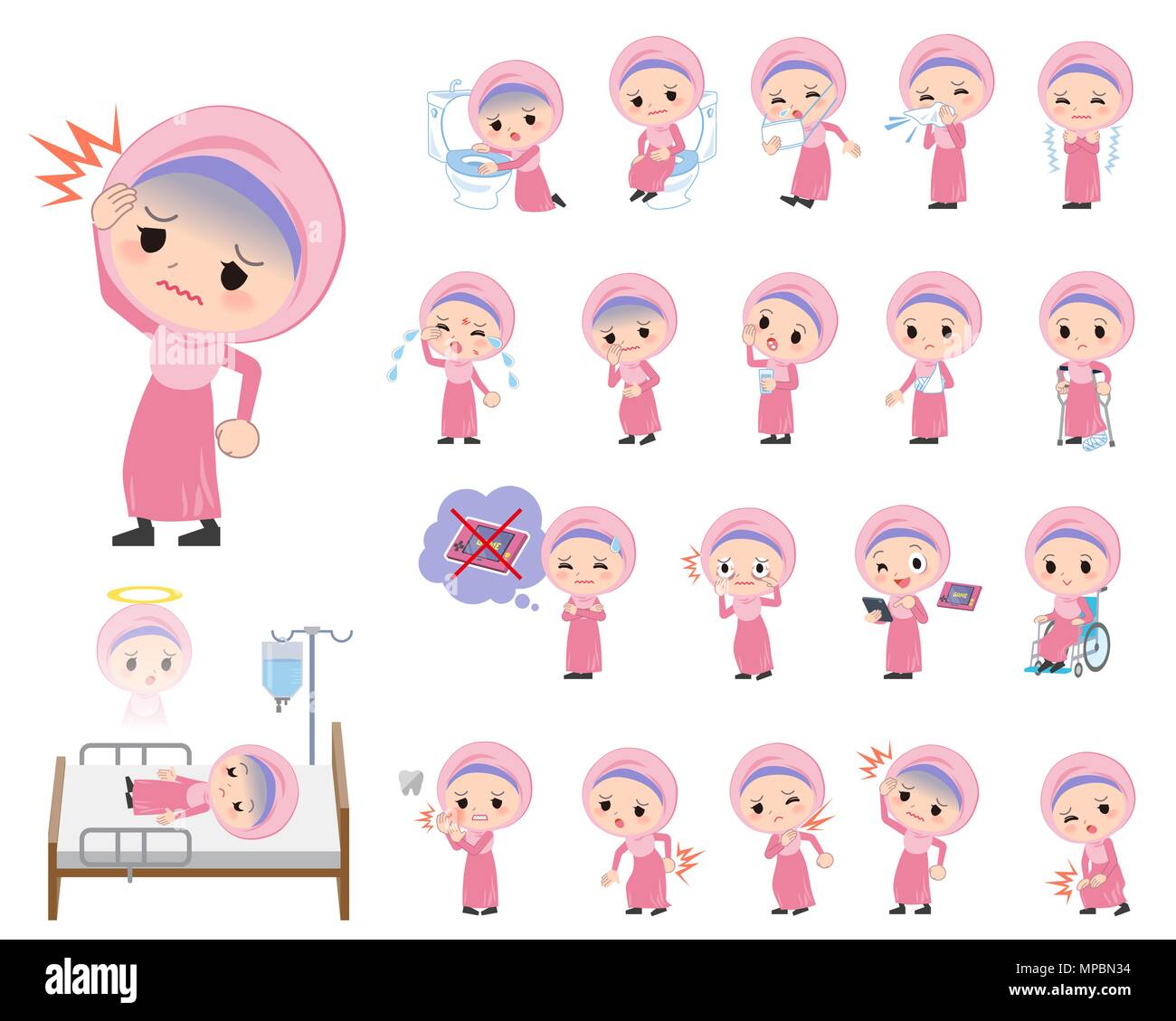 Sickness girl Cut Out Stock Images & Pictures - Alamy