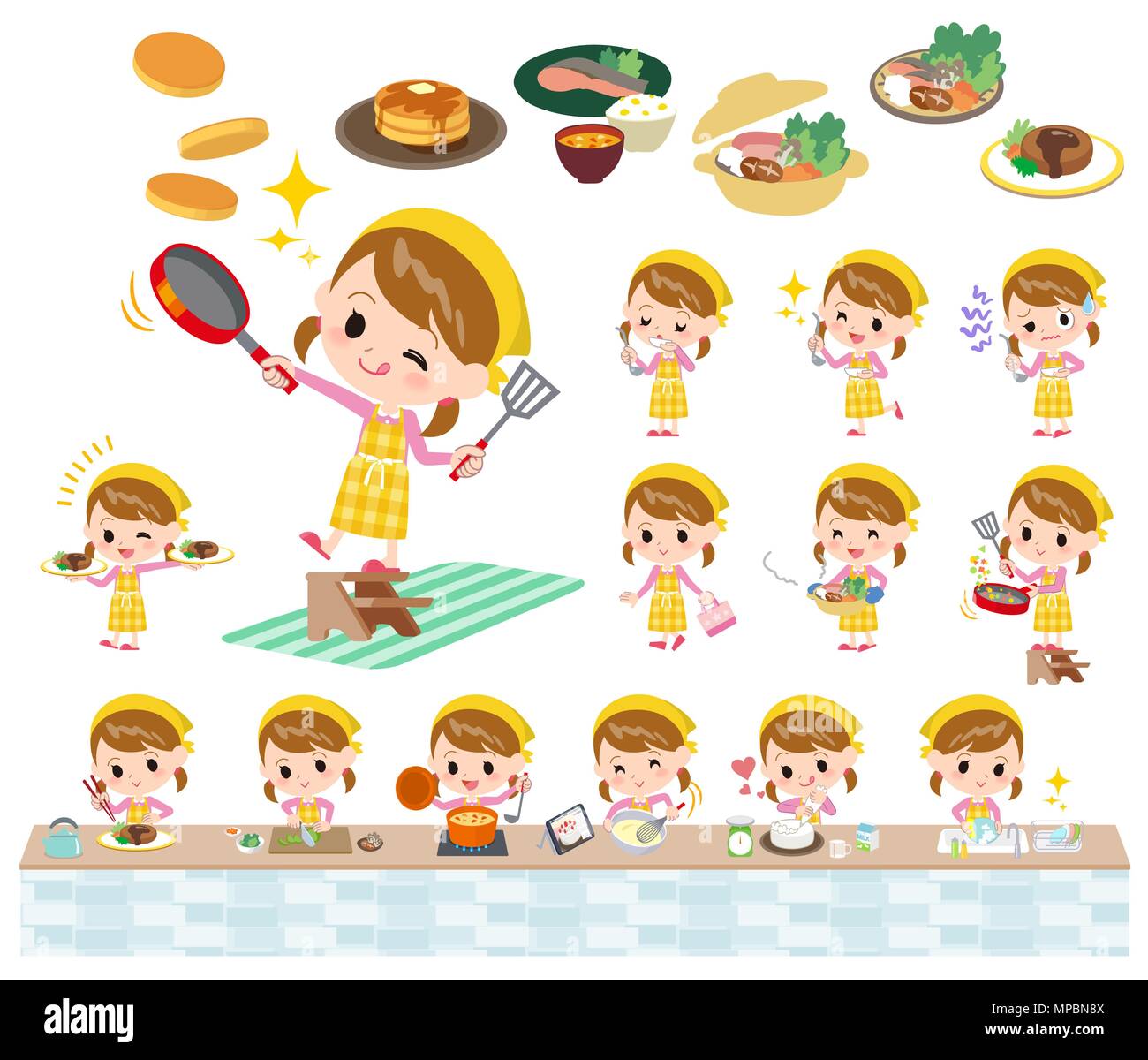 Girl tasting Cut Out Stock Images & Pictures - Alamy