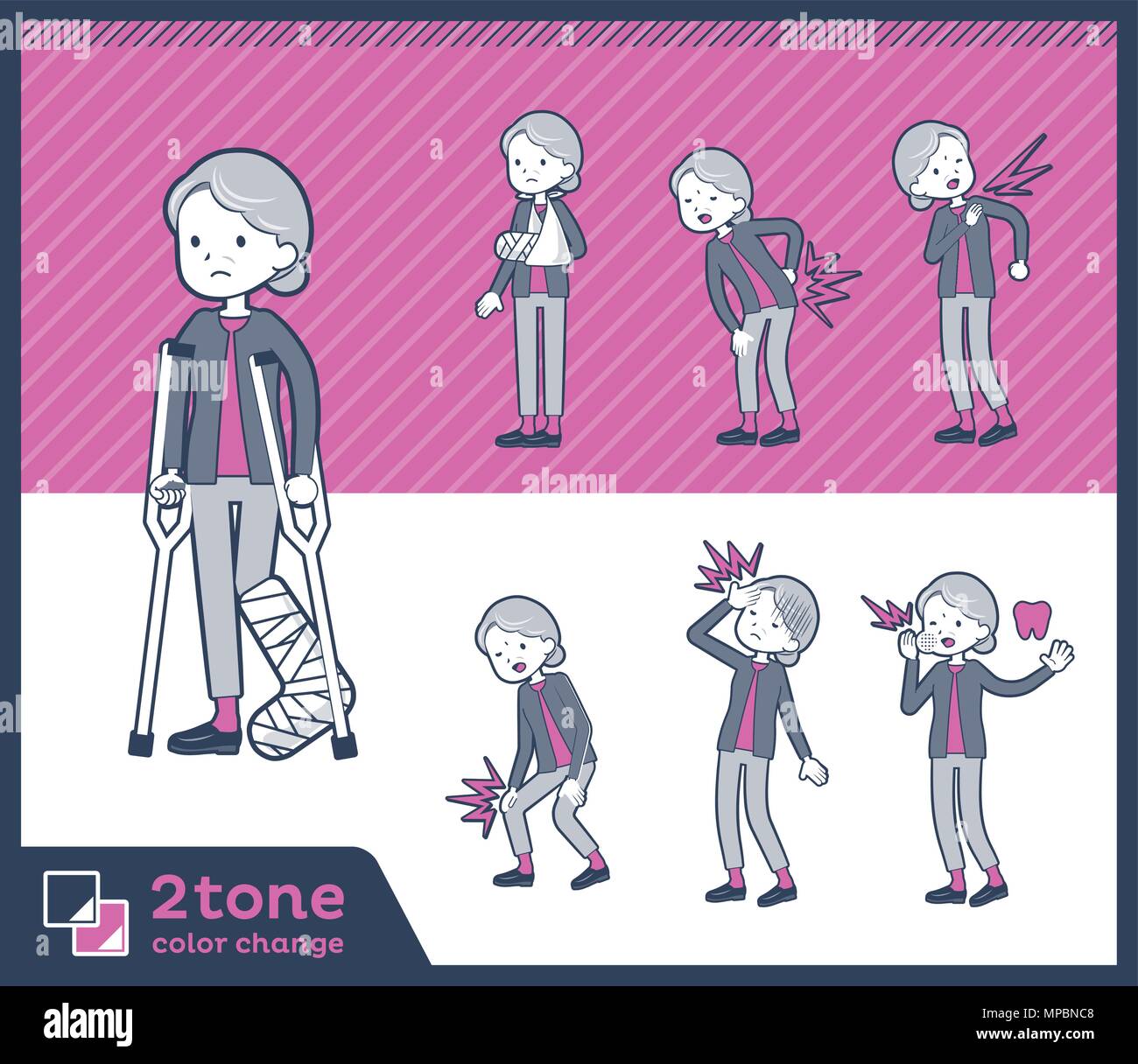 Injury grandmother Stock Vector Images - Alamy