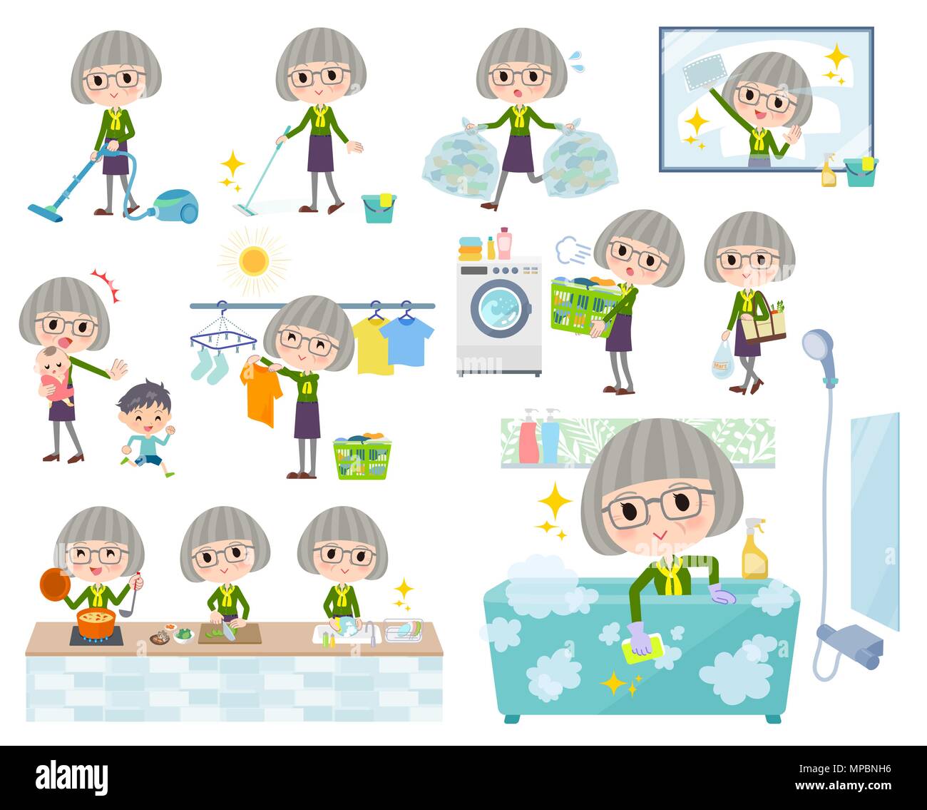 Old women window Cut Out Stock Images & Pictures - Alamy