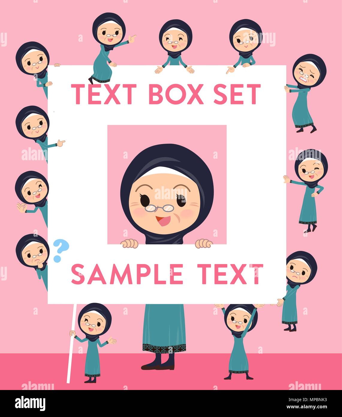 Arab old women text box Stock Vector Image & Art - Alamy