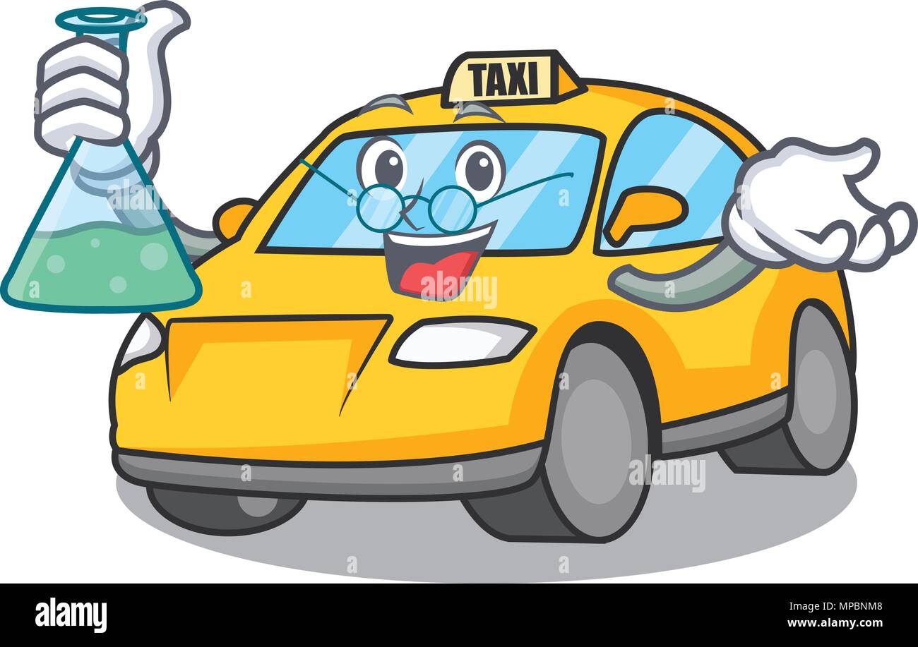 Professor taxi character cartoon style vector illustration Stock Vector ...