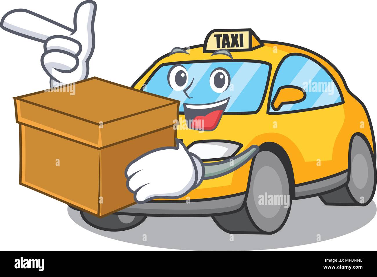 With box taxi character cartoon style vector illustration Stock Vector ...