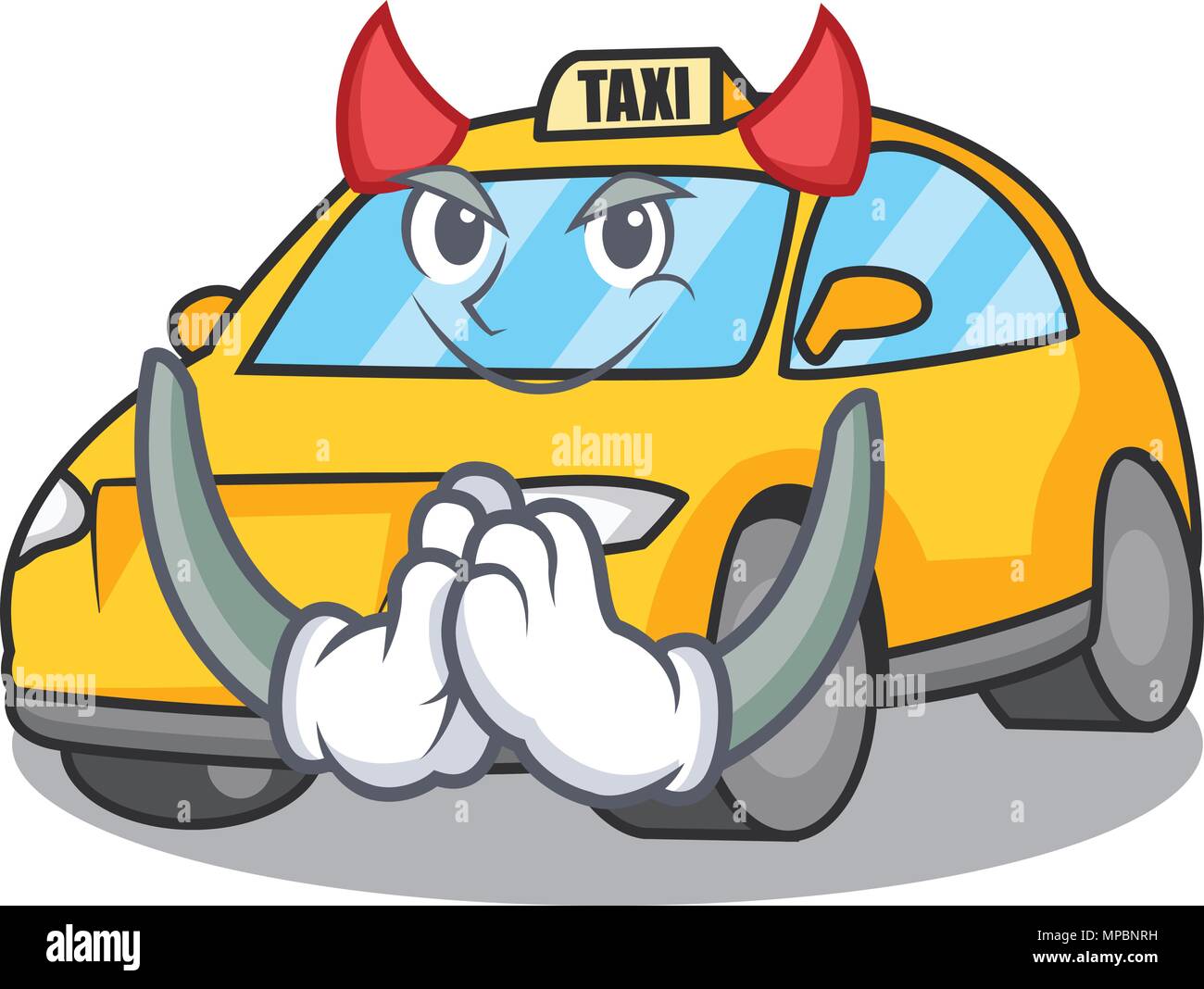 Devil taxi character mascot style vector illustration Stock Vector ...