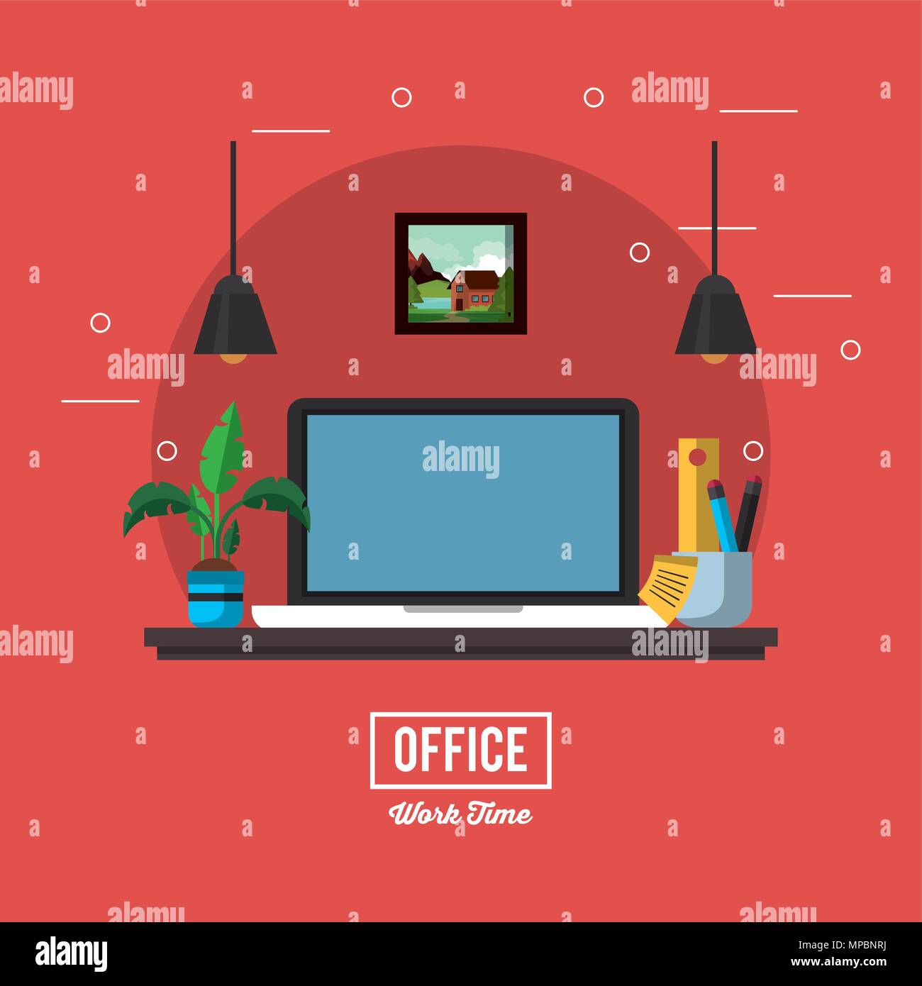 Office workplace concept Stock Vector Image & Art - Alamy