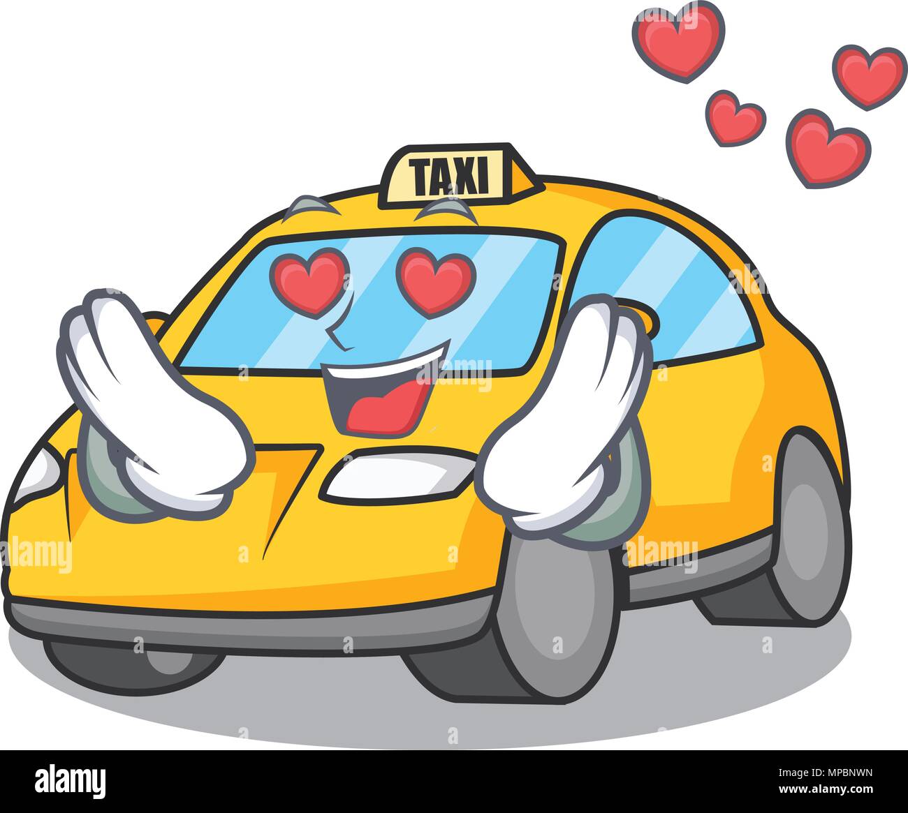 In love taxi character mascot style vector illustration Stock Vector ...