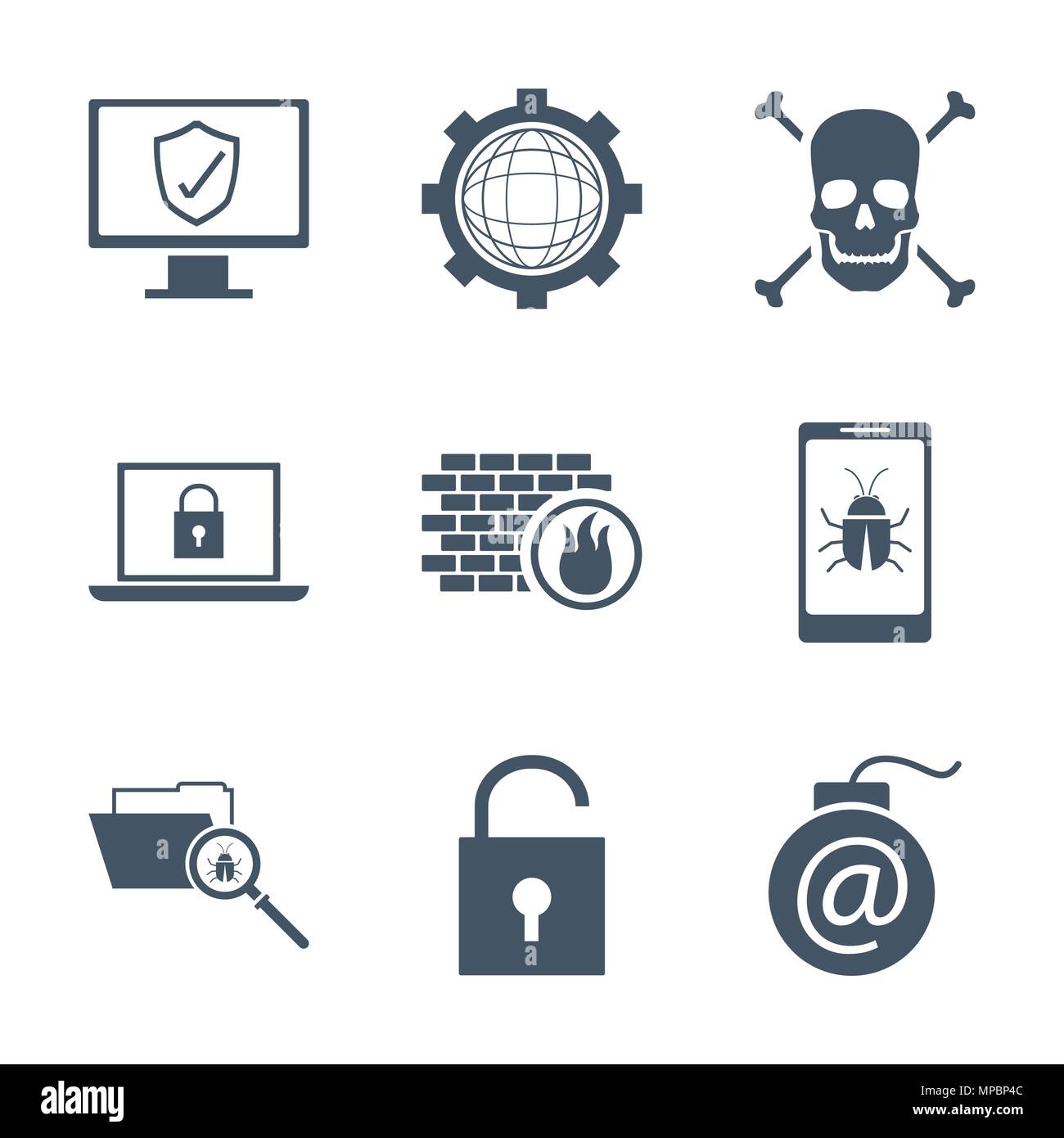 Set of security system symbols Stock Vector Image & Art - Alamy