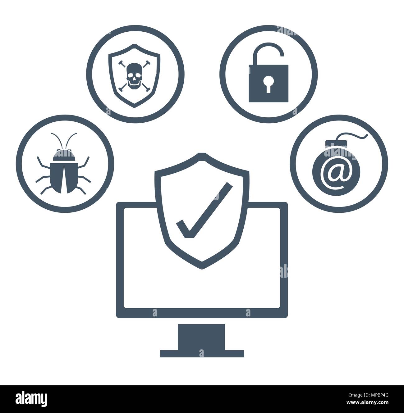 Set of security system symbols Stock Vector Image & Art - Alamy