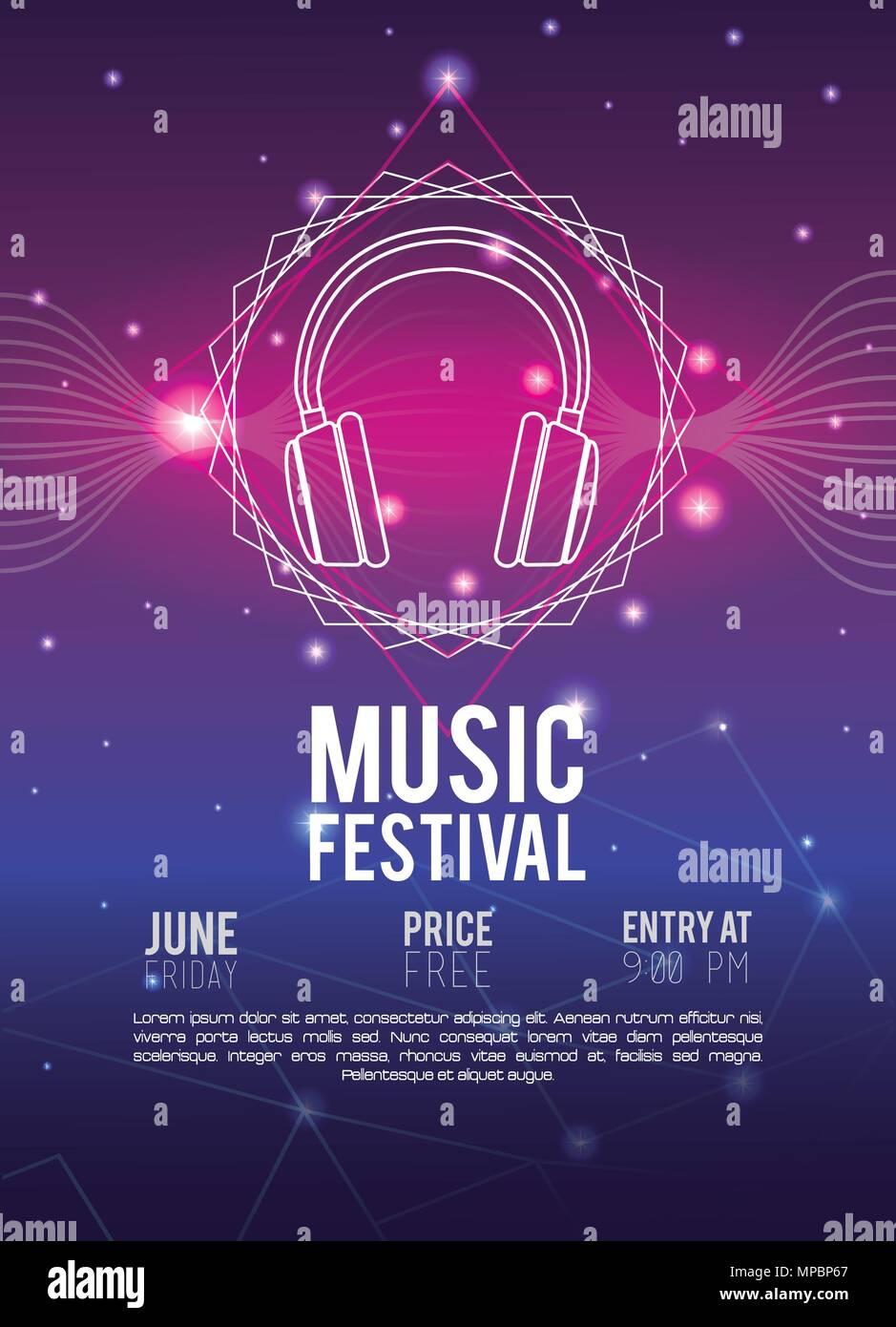 Festival music flyer Stock Vector Image & Art - Alamy