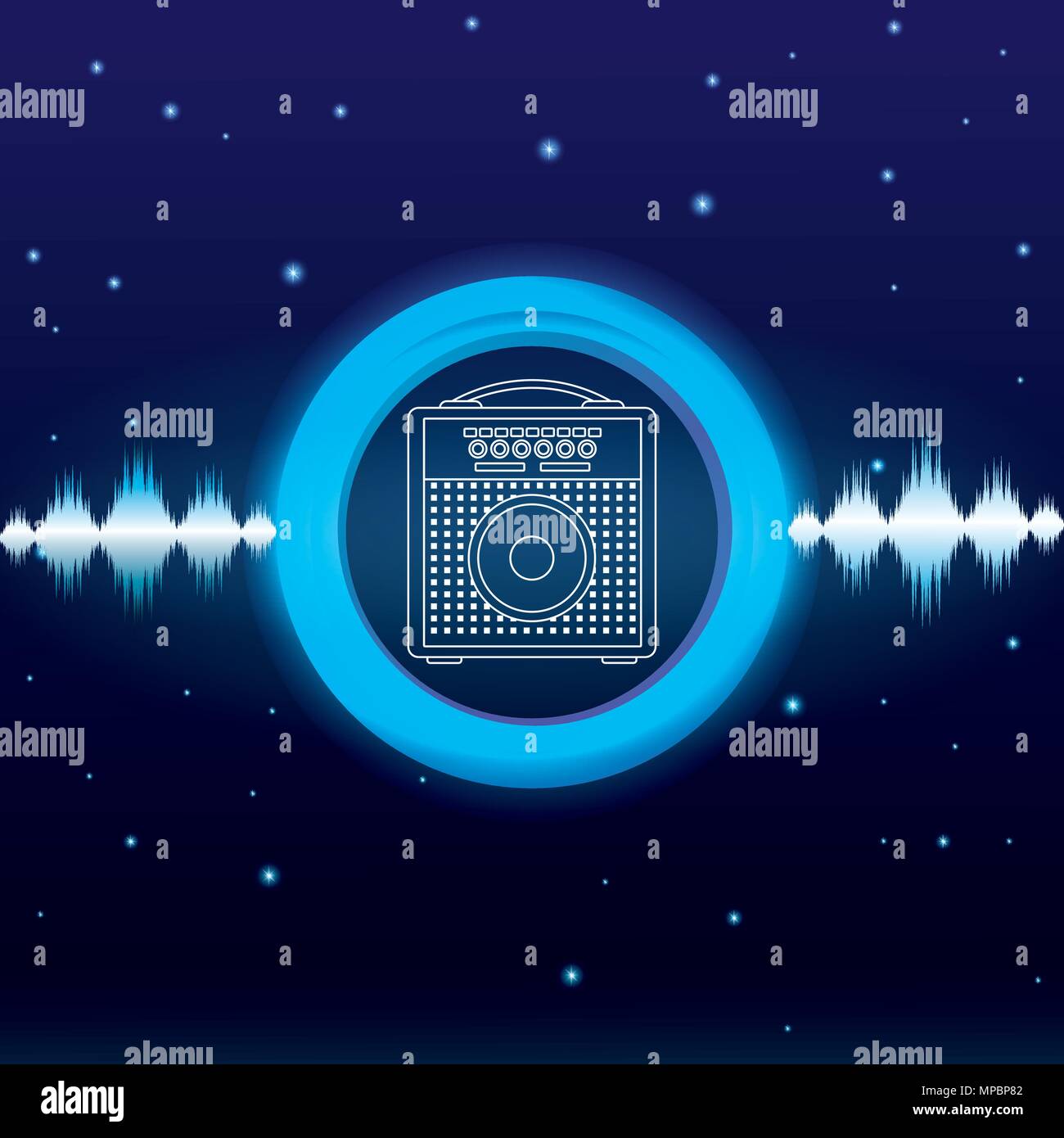 Music waves digital emblem Stock Vector Image & Art - Alamy