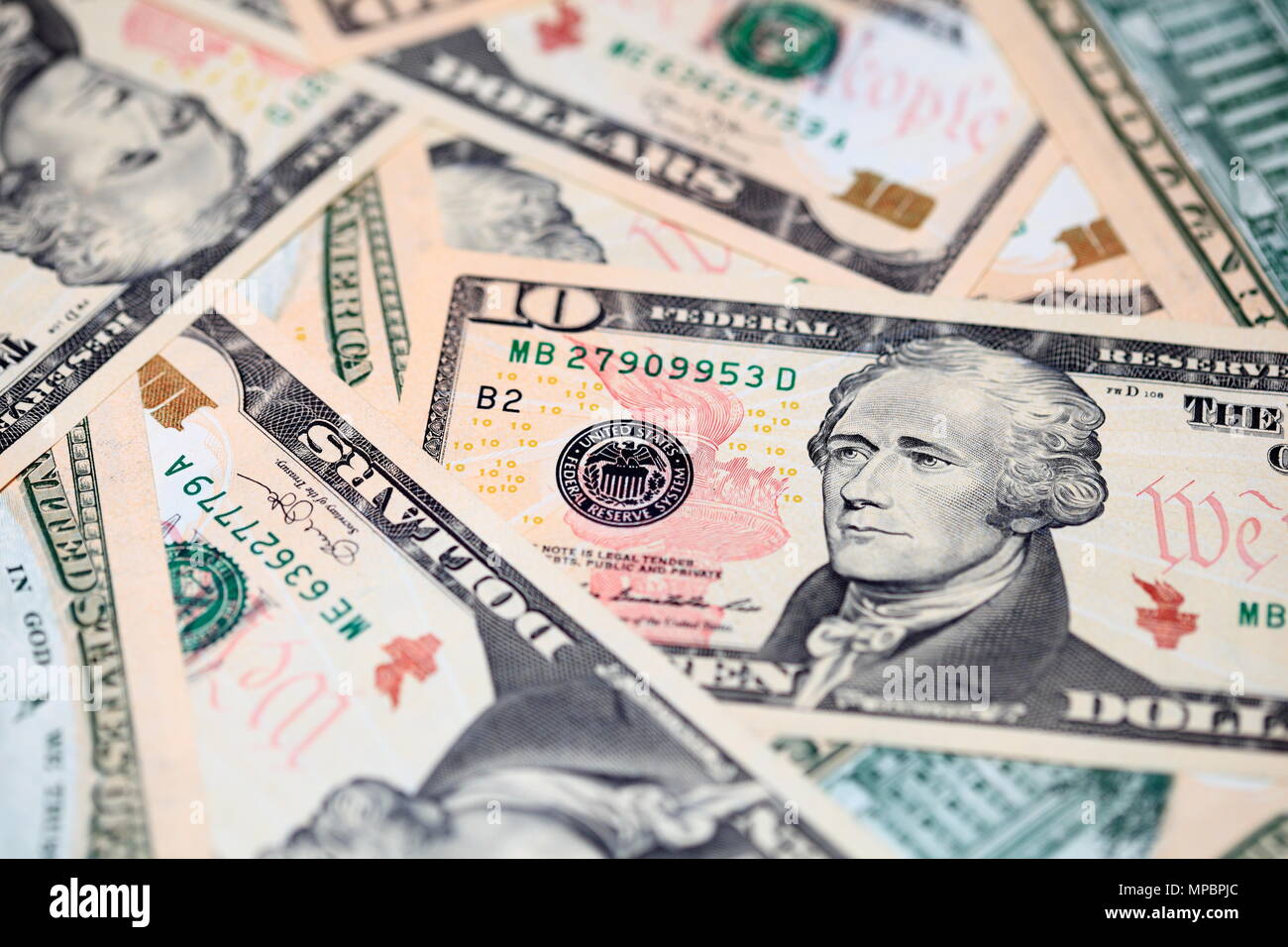 10 dollar bills hi-res stock photography and images - Alamy