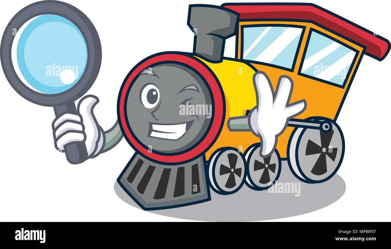 Detective train character cartoon style Stock Vector Image & Art - Alamy