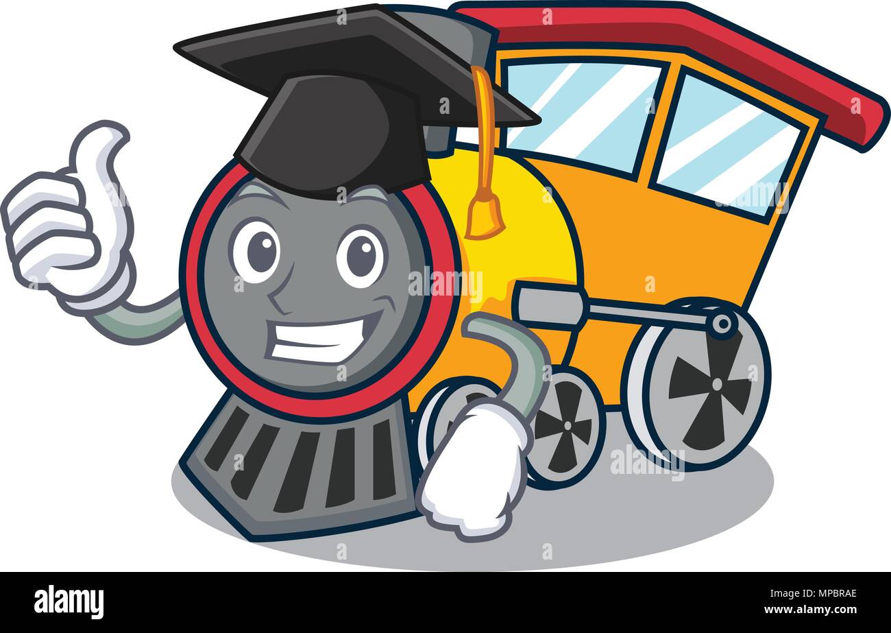 Graduation train character cartoon style Stock Vector Image & Art - Alamy