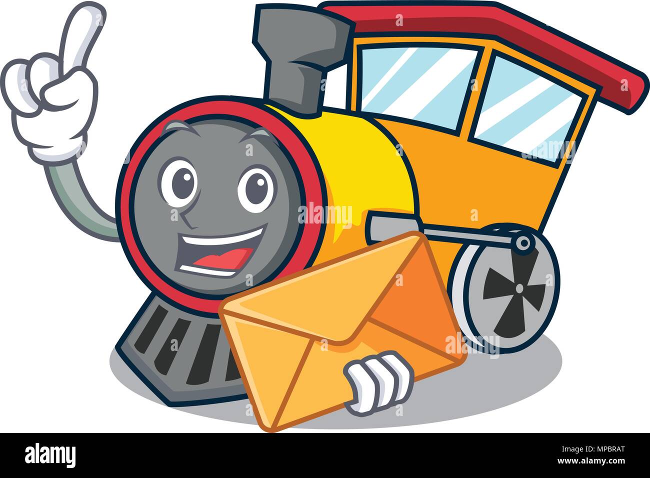 With envelope train character cartoon style Stock Vector Image & Art ...