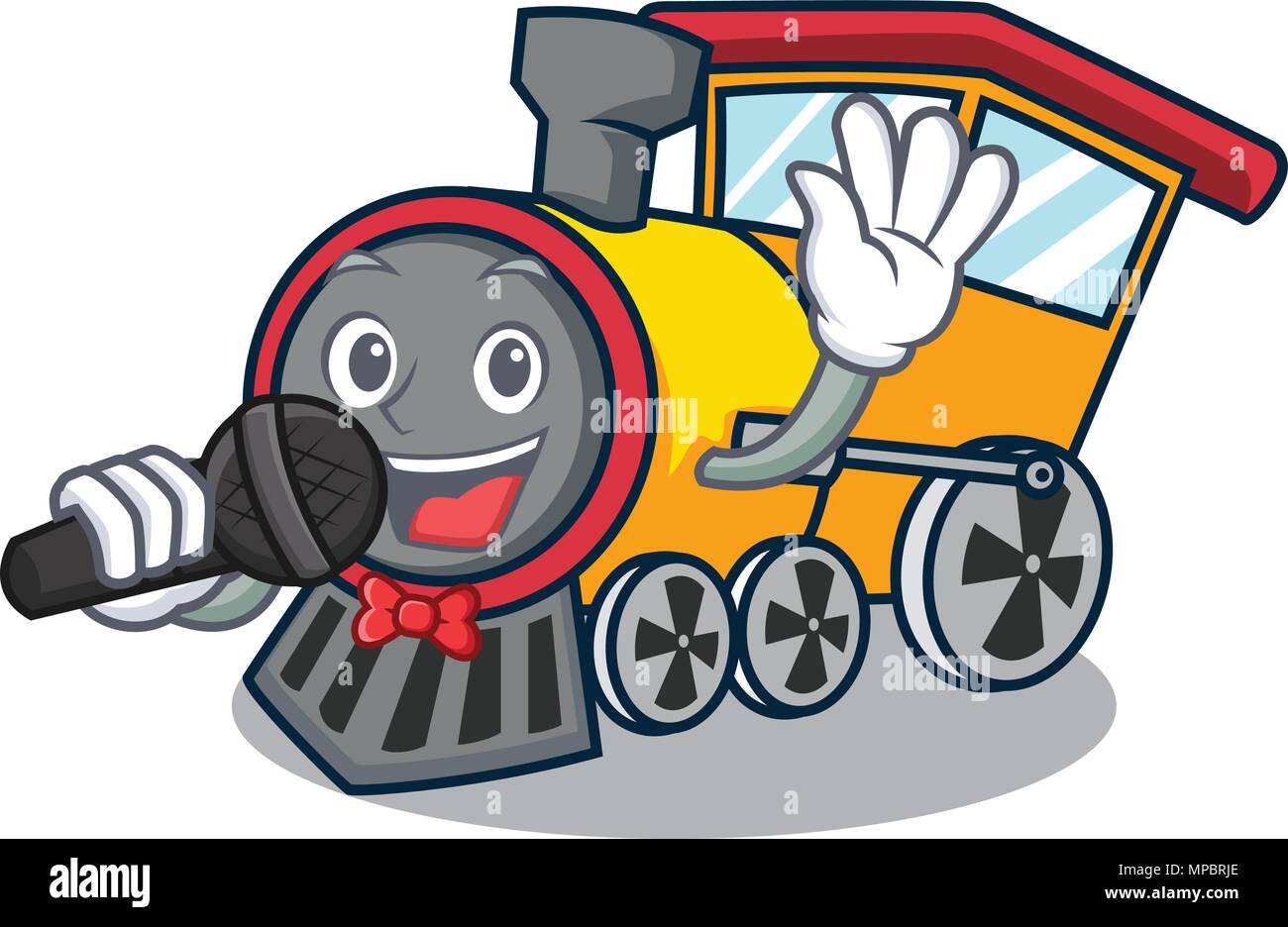 Singing train mascot cartoon style Stock Vector Image & Art - Alamy