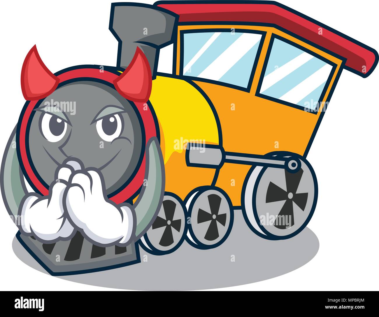 Devil train mascot cartoon style Stock Vector Image & Art - Alamy